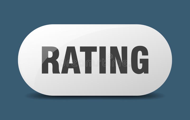 Rating button stock vector. Illustration of rating, glass - 122705134