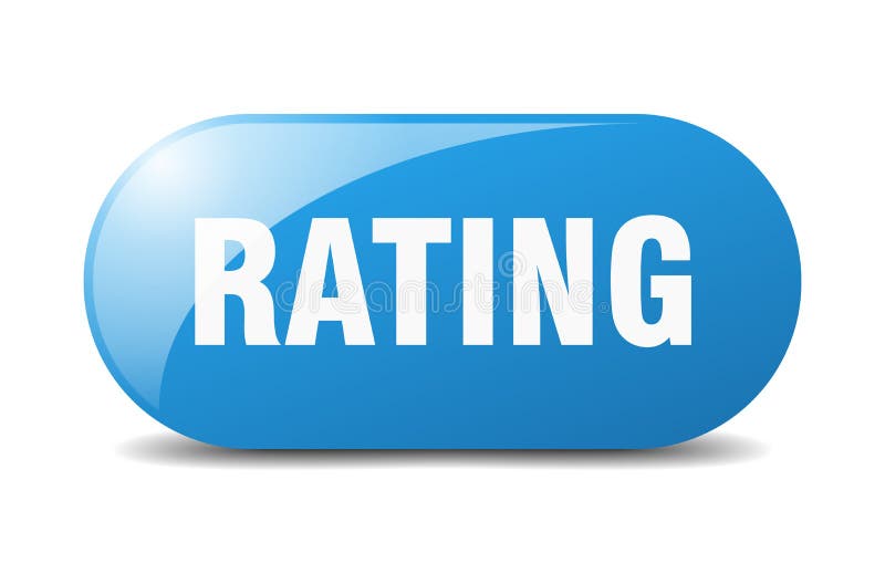 Rating button stock vector. Illustration of rating, glass - 122705134