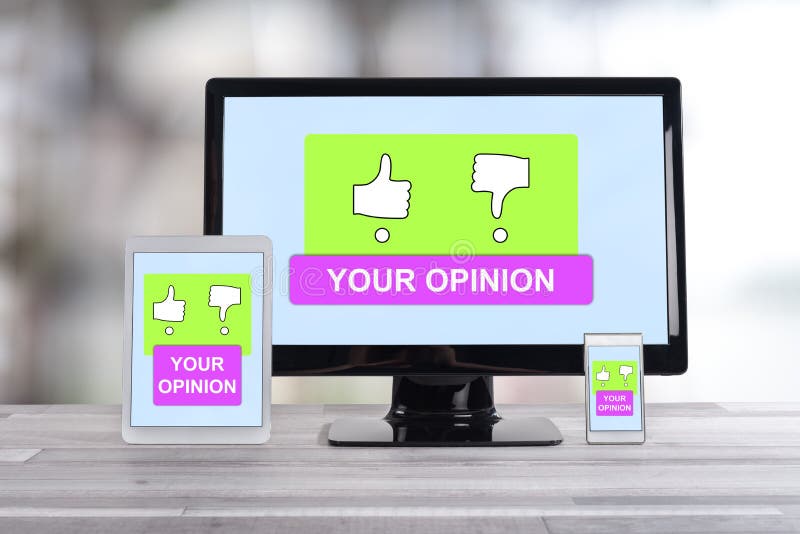 Rating Concept on Different Devices Stock Photo - Image of service ...