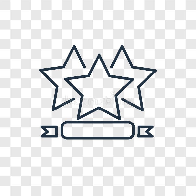 Rating Concept Vector Linear Icon Isolated on Transparent Background ...