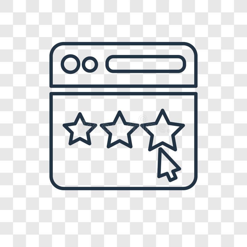 Rating Concept Vector Linear Icon Isolated on Transparent Background ...