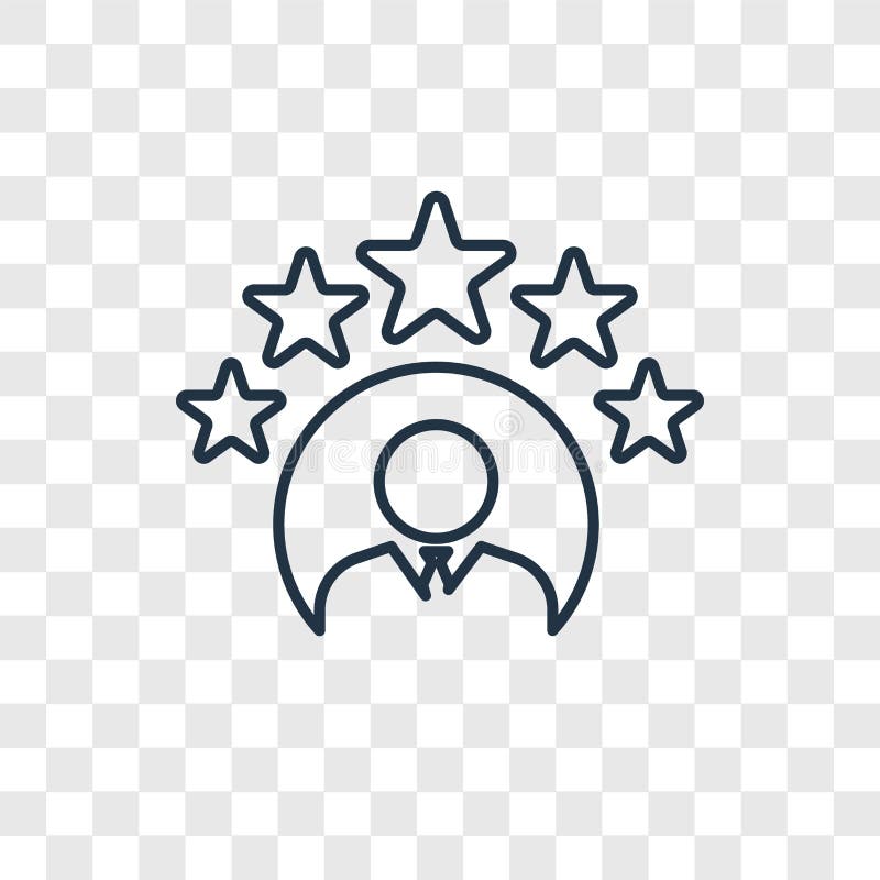 Rating Concept Vector Linear Icon Isolated on Transparent Background ...