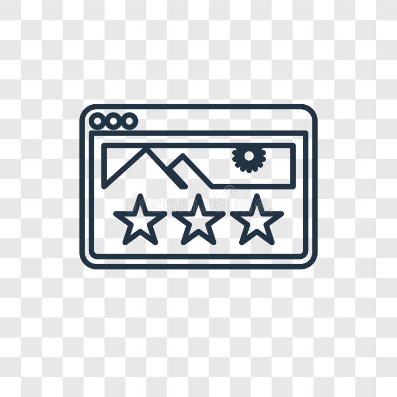 Rating Concept Vector Linear Icon Isolated on Transparent Background ...