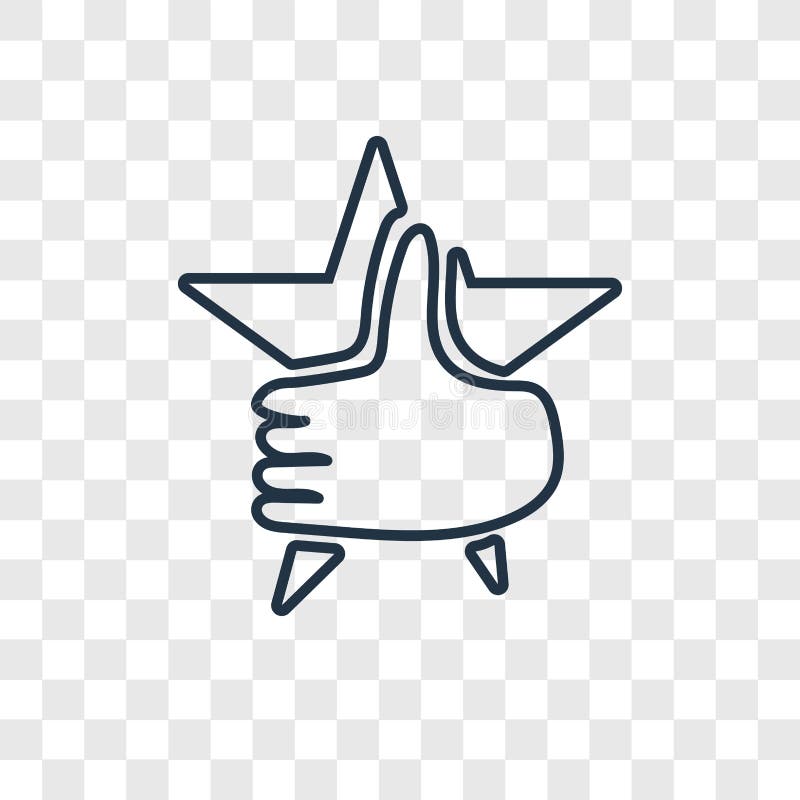 Rating Concept Vector Linear Icon Isolated on Transparent Background ...