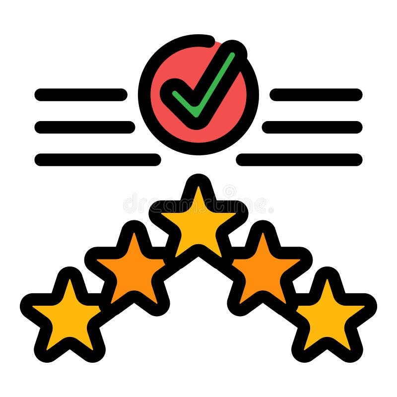 Rating Credibility Icon Color Outline Vector Stock Vector ... Rating Credibility Icon Color Outline Vector Stock Vector ...