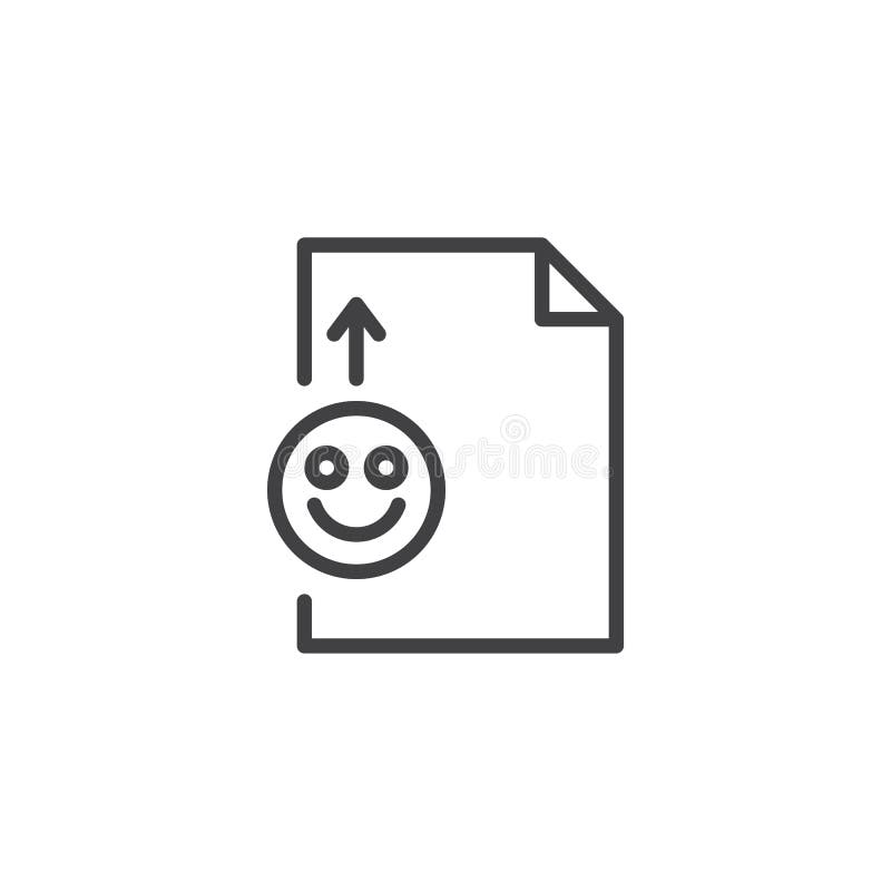 Rating File Format Outline Icon Stock Vector - Illustration of stroke ...