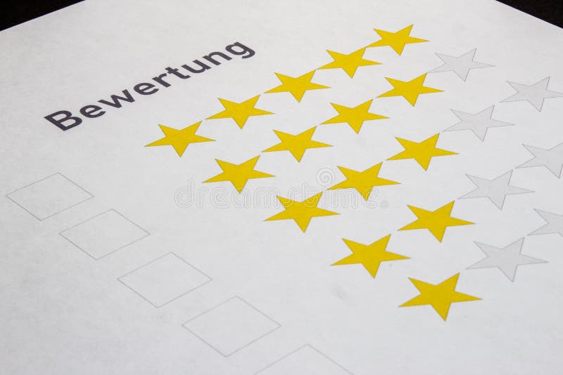 Rating with Five Stars Selection Stock Photo - Image of stars, five ...