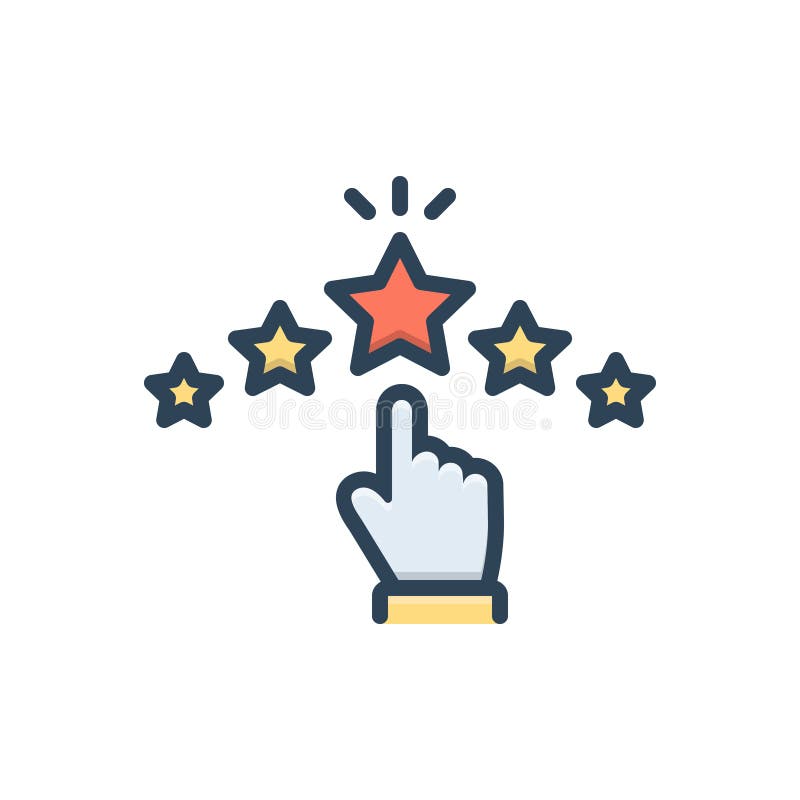 Color Illustration Icon for Rating, Grade and Ranking Stock ...