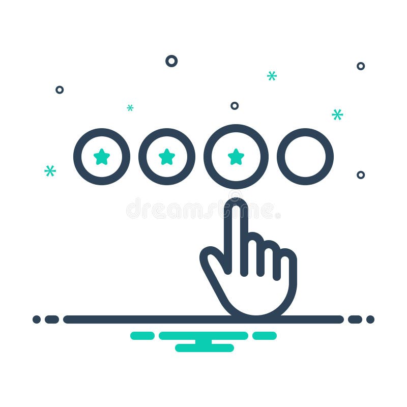 Mix Icon for Rating, Grade and Feedback Stock Vector - Illustration of ...