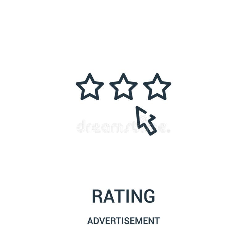 Rating Icon Vector from Advertisement Collection. Thin Line Rating ...