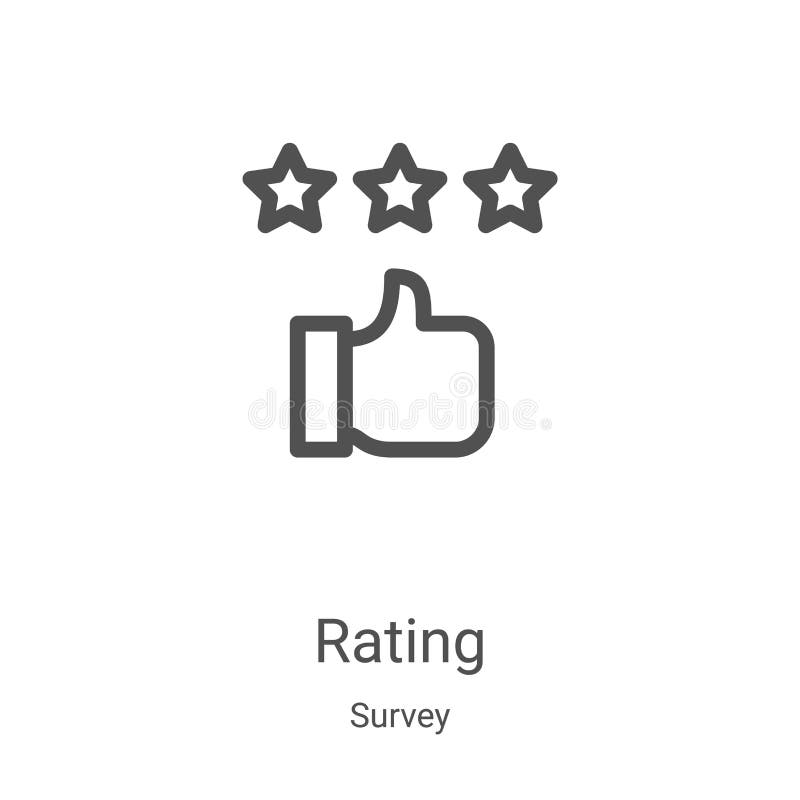 Rating Icon Vector from Happiness Collection. Thin Line Rating Outline ...