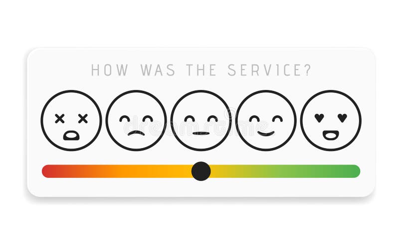 Rating Satisfaction. Feedback in Form of Emotions Stock Vector ...
