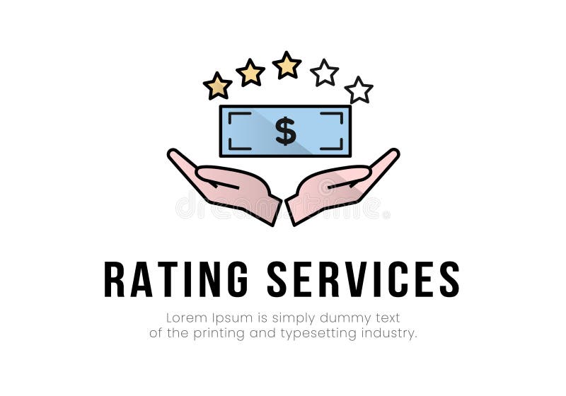 Rating Services Logo. Logo with the Image of a Dollar in Hands and ...