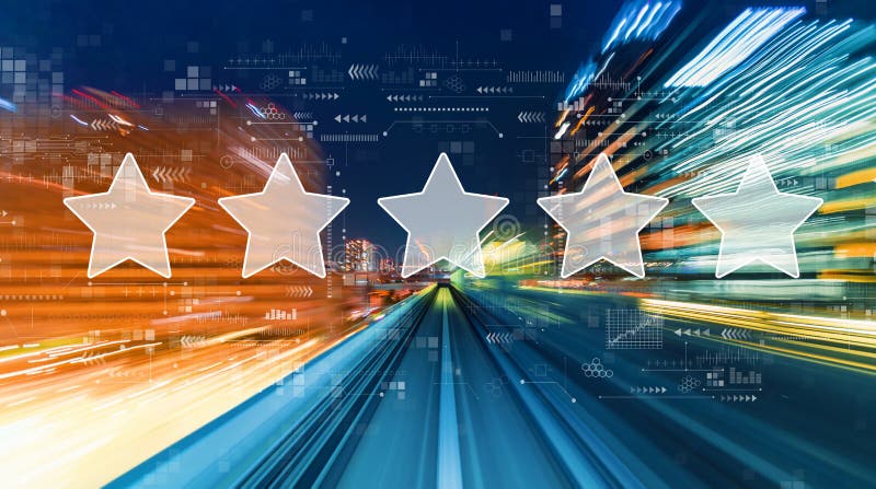 Rating Star Concept with High Speed Motion Blur Stock Image - Image of ...