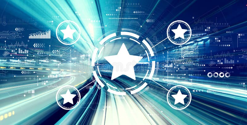 Rating Star Concept with High Speed Motion Blur Stock Image - Image of ...