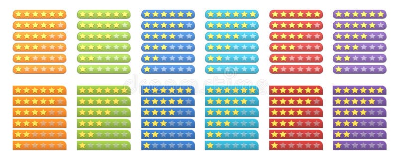 Rating stars stock illustration. Illustration of gradient - 21253544
