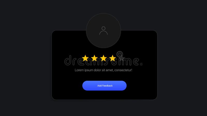 Comment Form with Rating Stars UI Interface Stock Vector - Illustration ...