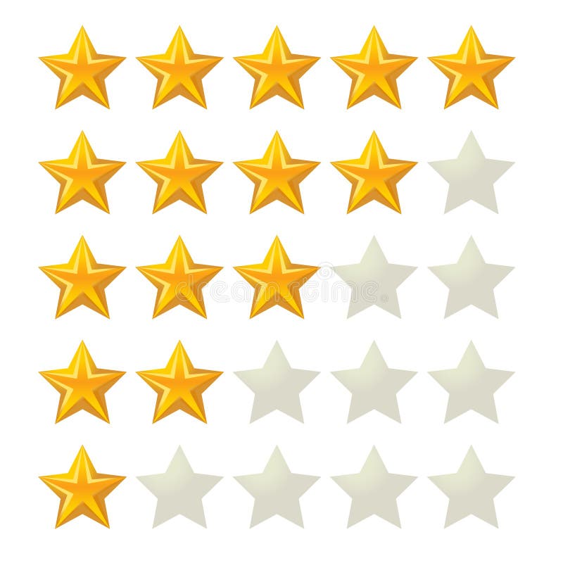 Rating Stars Design Vector Symbols Icons Stock Vector - Illustration of ...