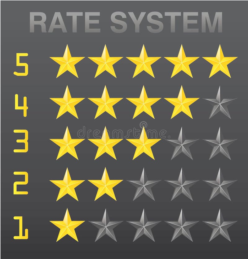 Numbers Rating Stars Stock Illustrations – 27 Numbers Rating Stars ...