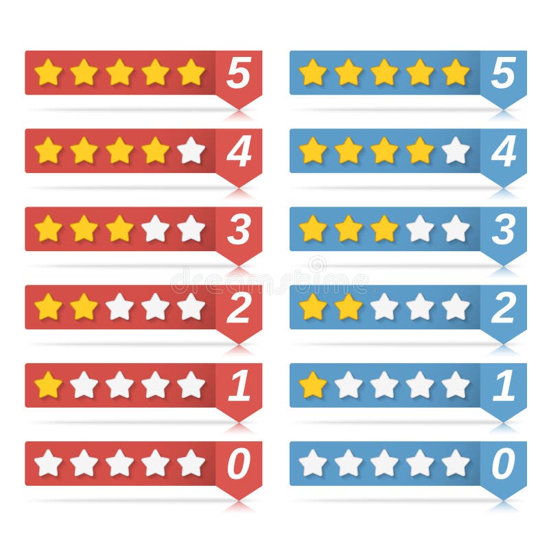 Rating Stars stock vector. Illustration of shadow, ranking - 34982297