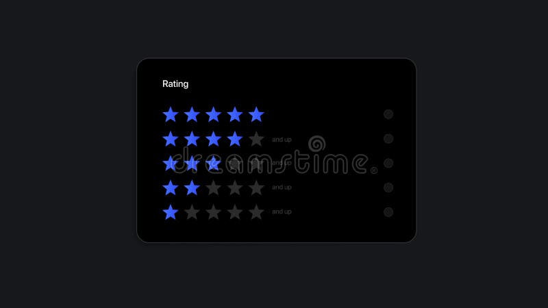Rating Stars Widget UI Interface Template Stock Vector - Illustration ...