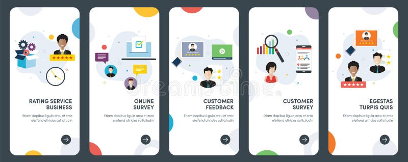 Rating System, Feedback and Qualification Stock Vector - Illustration ...