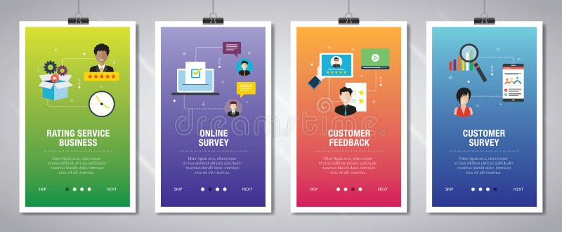 Rating System, Feedback and Qualification Stock Vector - Illustration ...