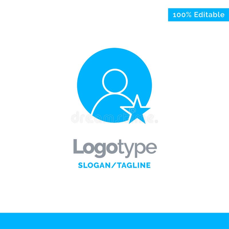 Rating, User, Profile Blue Solid Logo Template. Place for Tagline Stock ...