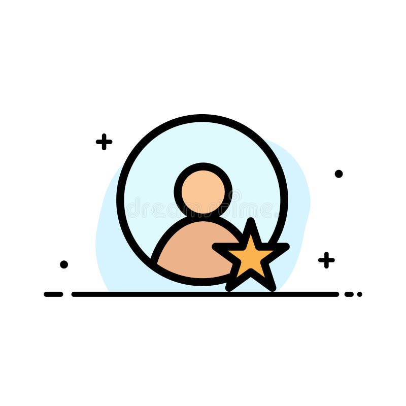 Rating, User, Profile Business Flat Line Filled Icon Vector Banner ...