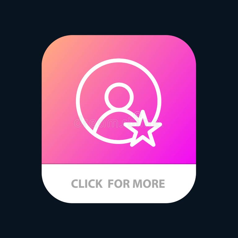 Rating, User, Profile Mobile App Button. Android and IOS Line Version ...