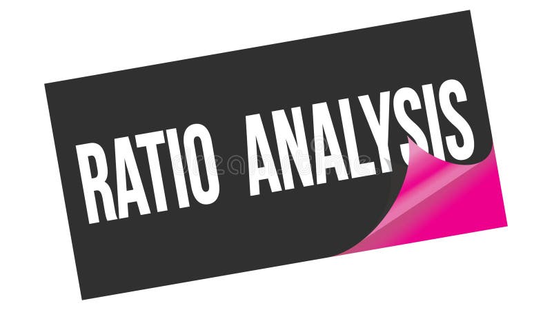 RATIO ANALYSIS Text on Black Pink Sticker Stamp Stock Illustration ...