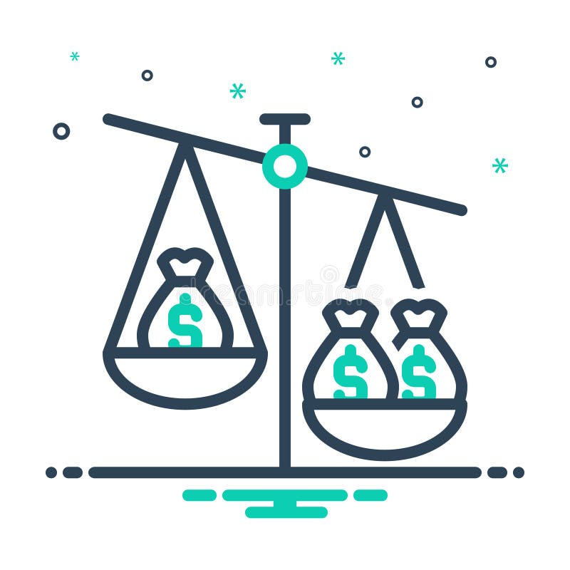 Mix Icon for Ratio, Proportion and Comparative Stock Vector ...