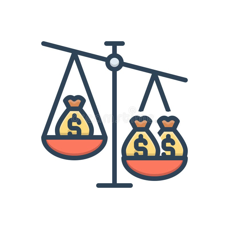 Color Illustration Icon for Ratio, Proportion and Comparative Stock ...