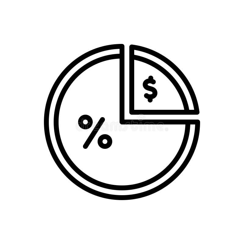 Black Line Icon for Ratio, Proportion and Fraction Stock Illustration ...