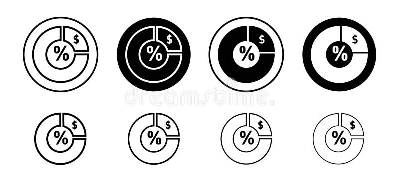 Ratio Vector Icon Set Collection. Ratio Outline Flat Icon Stock Vector ...