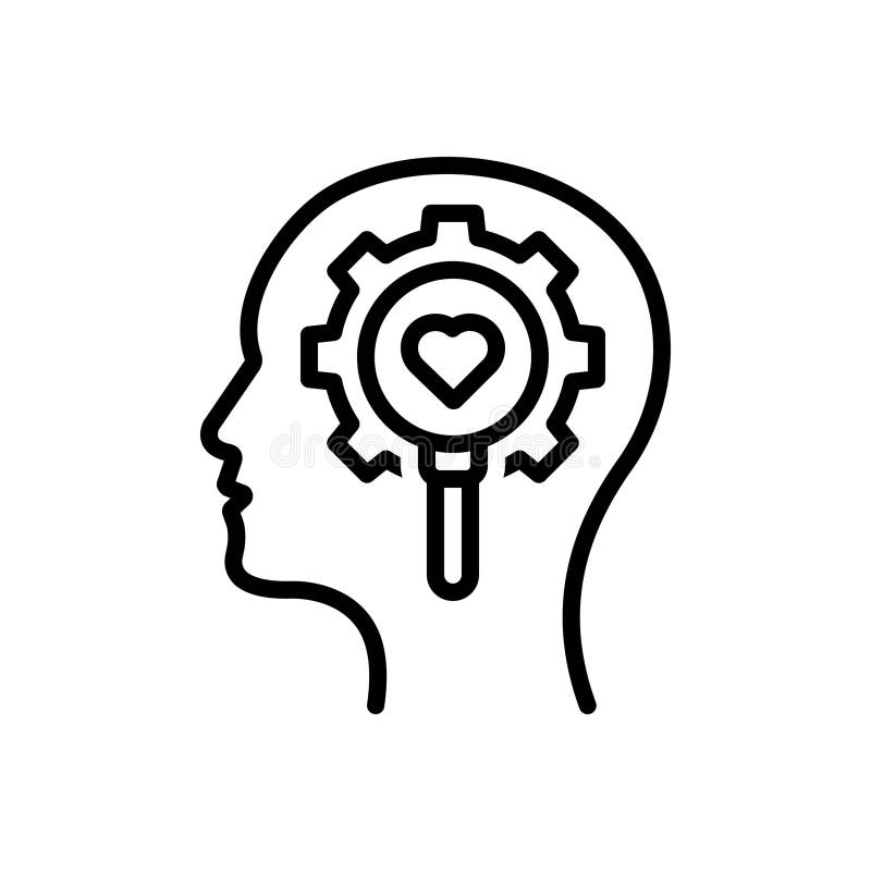 Mix Icon for Rational, Logical and Creativity Stock Illustration ...