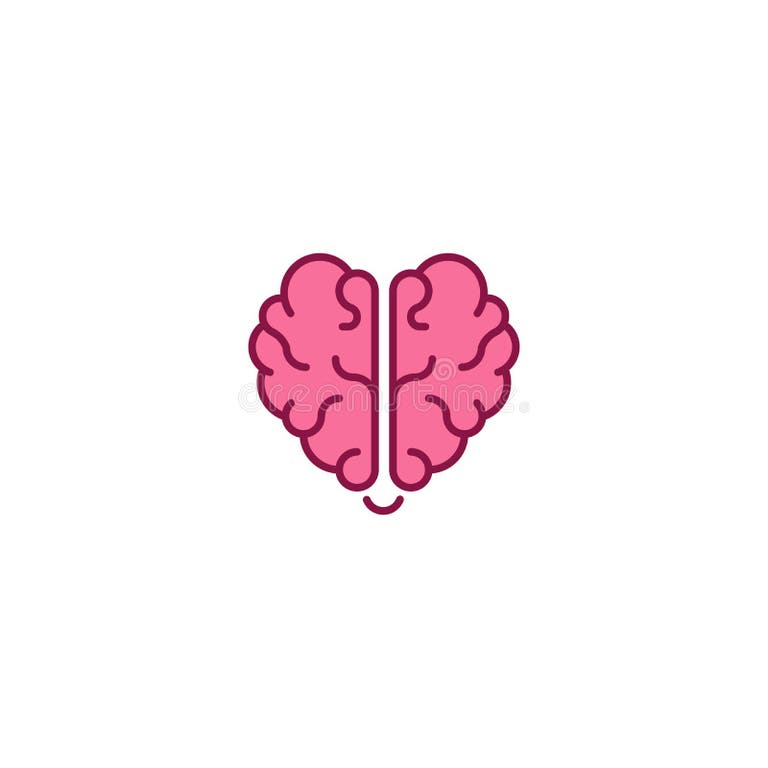 Rational Love, Brain Heart. Vector Logo Icon Template Stock Vector ...