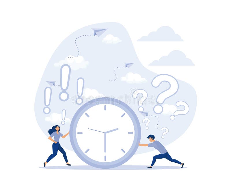 Rational Time Management, Working Day. Office Workers in Formal Clothes ...