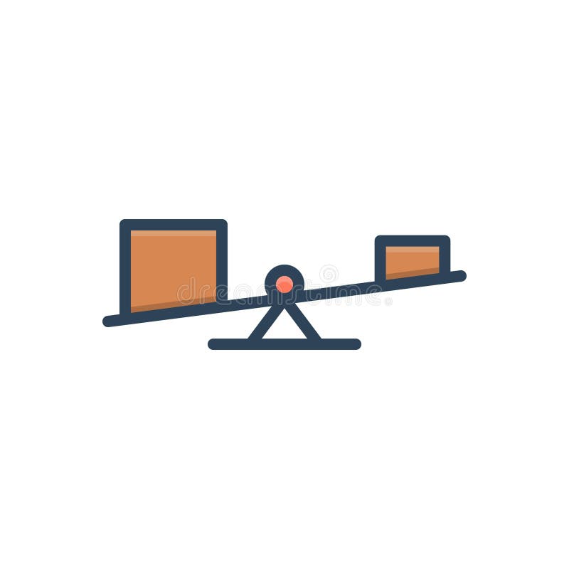 Color Illustration Icon for Ratios, Proportion and Rate Stock ...