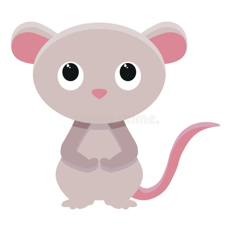 Rato De Cartoon Vetor Isolado Em Fundo Branco Ilustração Stock ...