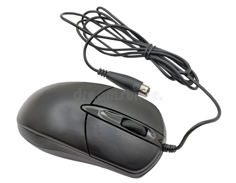 Rato Do Computador Isolado No Branco Foto de Stock - Imagem de wired ...