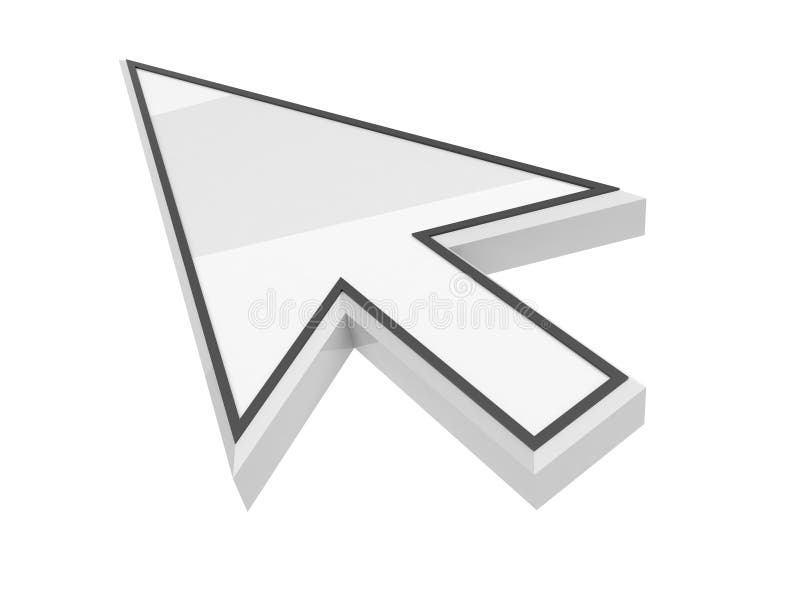 Rato Do Cursor. Ilustração 3d, Isolada Ilustração Stock - Ilustração de ...
