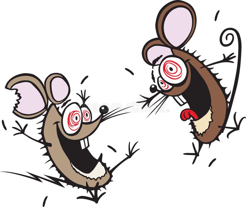 Ratones locos ilustración del vector. Ilustración de desgraciado - 10781024