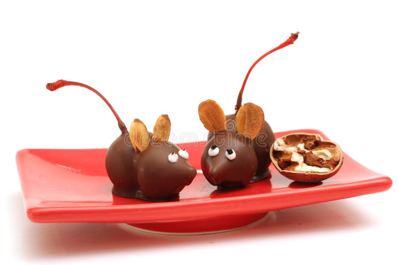 Ratinhos De Chocolate Caseiros Imagem de Stock - Imagem de amêndoas ...