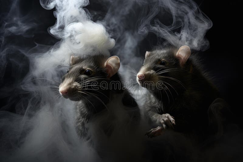 Rats in Dark Room. Generate Ai Stock Photo - Image of claws, black ...