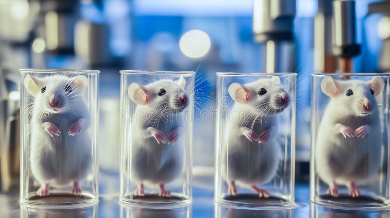 Rats are Shown in an Experiment Lab Setting. Generative AI Stock ...