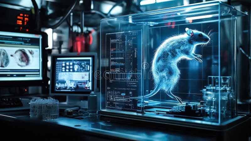 Rats in a Lab are Part of an Experiment. Generative AI Stock ...
