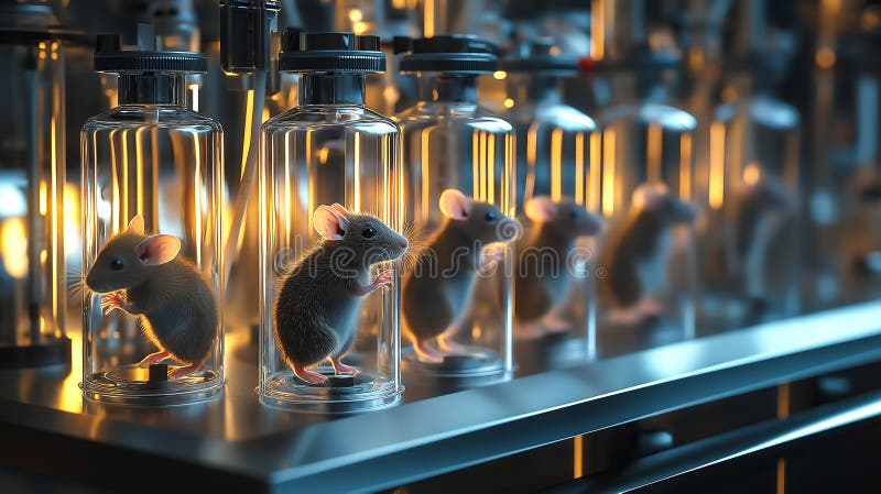 Rats are Shown in an Experiment Lab Setting. Generative AI Stock ...