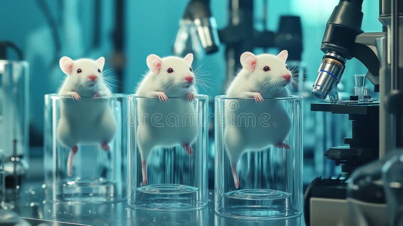 Rats are Shown in an Experiment Lab Setting. Generative AI Stock ...
