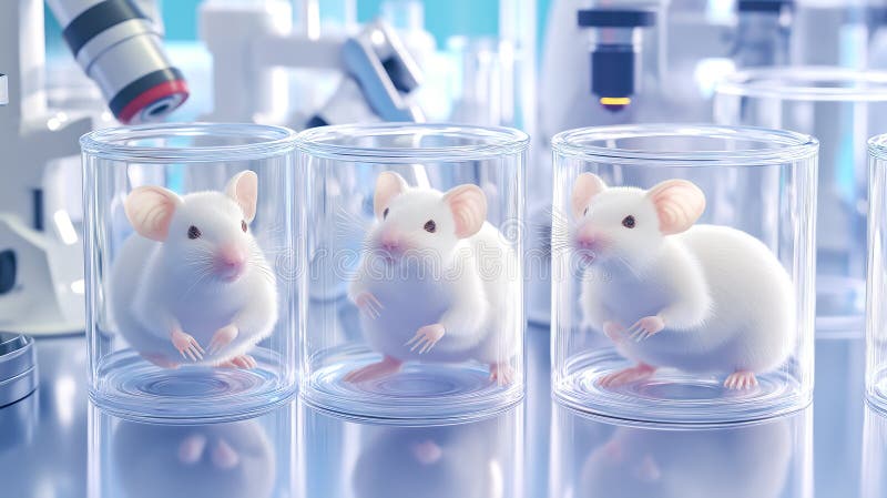 Rats are Shown in an Experiment Lab Setting. Generative AI Stock ...